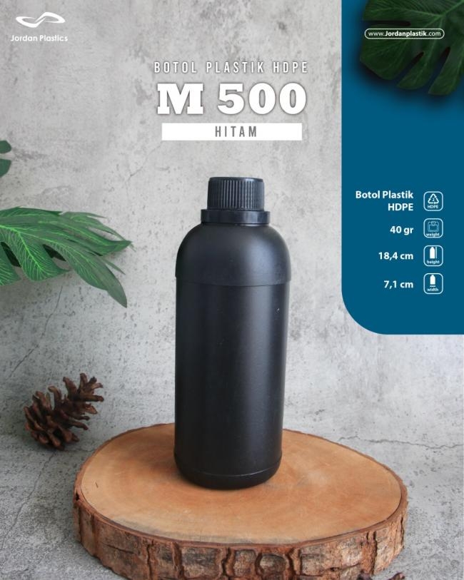 BOTOL PLASTIK HDPE M500 HITAM