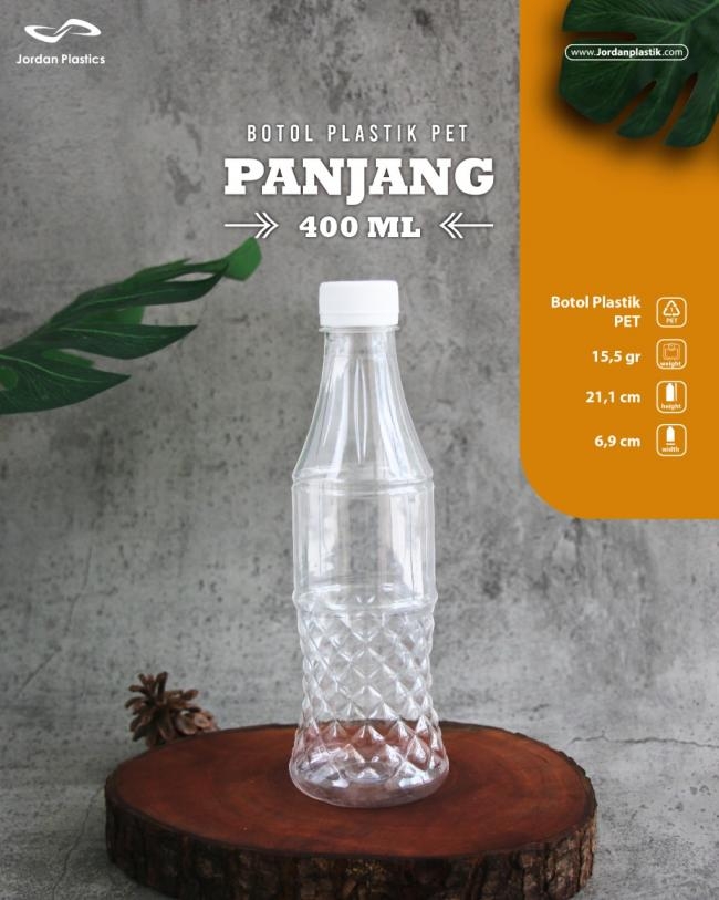 BOTOL PLASTIK PET 400 ML PANJANG